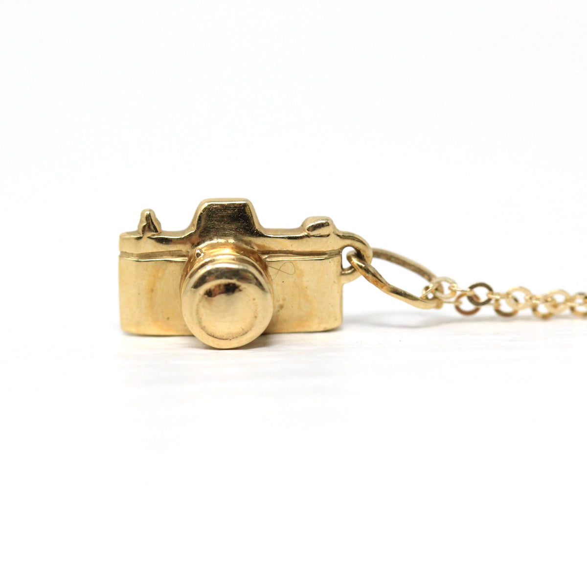 Modern Camera Charm - Estate 10k Yellow Gold Small Figural Photography ...